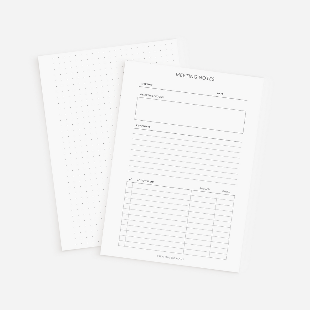 Meeting Note Tracker – She Plans