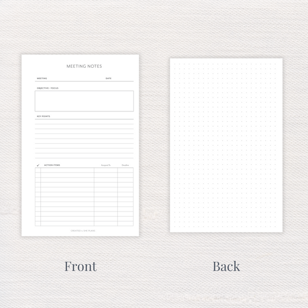 Meeting Note Tracker – She Plans