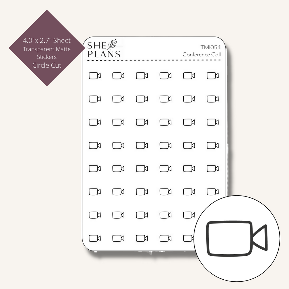 Conference Call Icon Stickers (Transparent) – She Plans